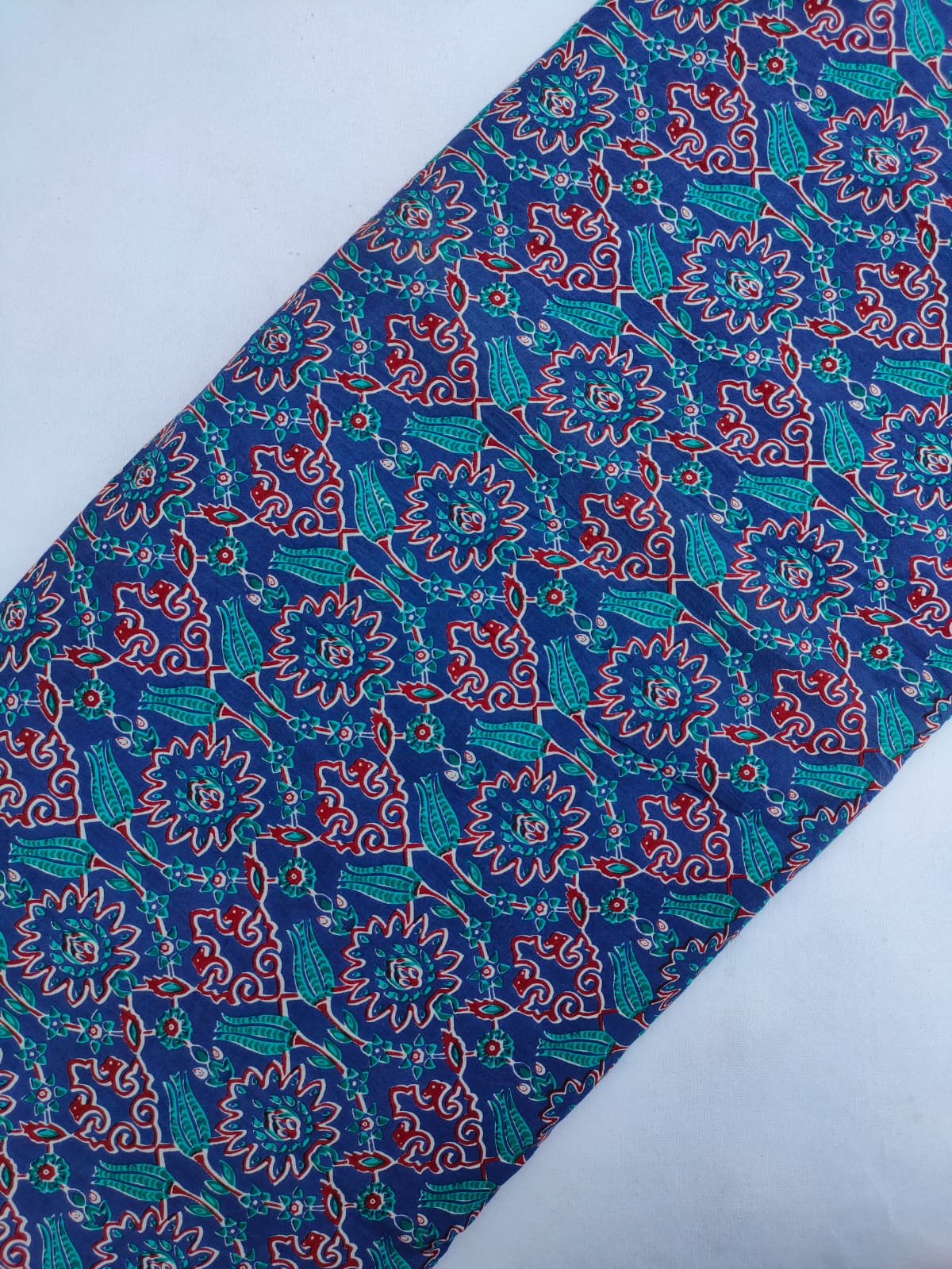 Sanganeri Print Pure Cotton Fabric - JBRJF376 – Jaipur Bazar