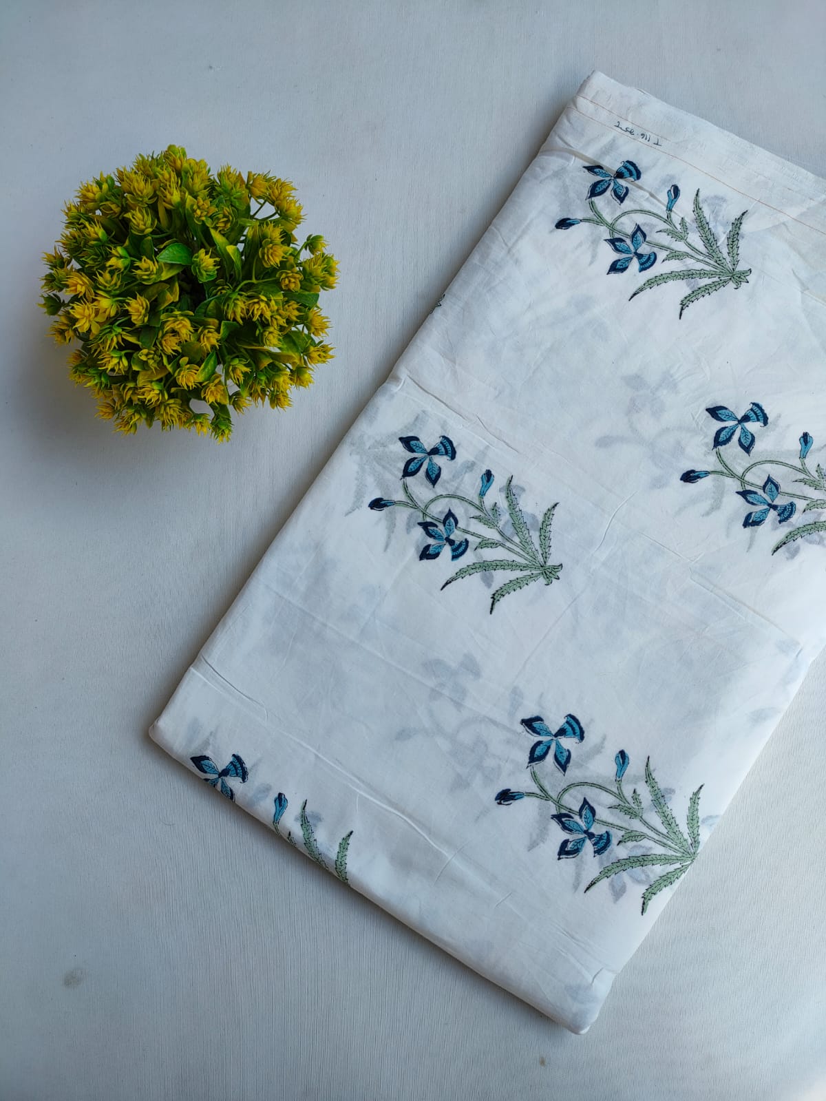 Hand Block Printed Pure Cotton Fabric - JBRTMJ28 – Jaipur Bazar